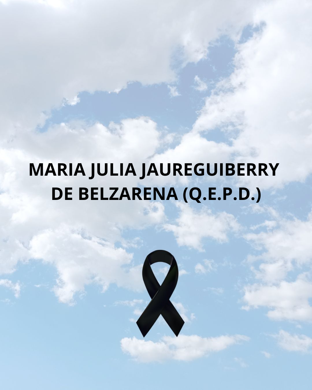 MARÍA JULIA JAUREGUIBERRY DE BELZARENA (Q.E.P.D.) ‣ El Pueblo Digital ...